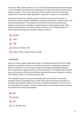 Top 10 Software Development Companies in USA 2025 | PDF