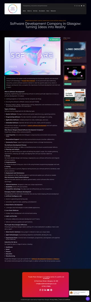 Software Development Company in Glasgow Turning Ideas into Reality - Purple Moon Designs.pdf
