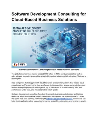 Role of Software Consulting in Cloud Business Transformation | PDF