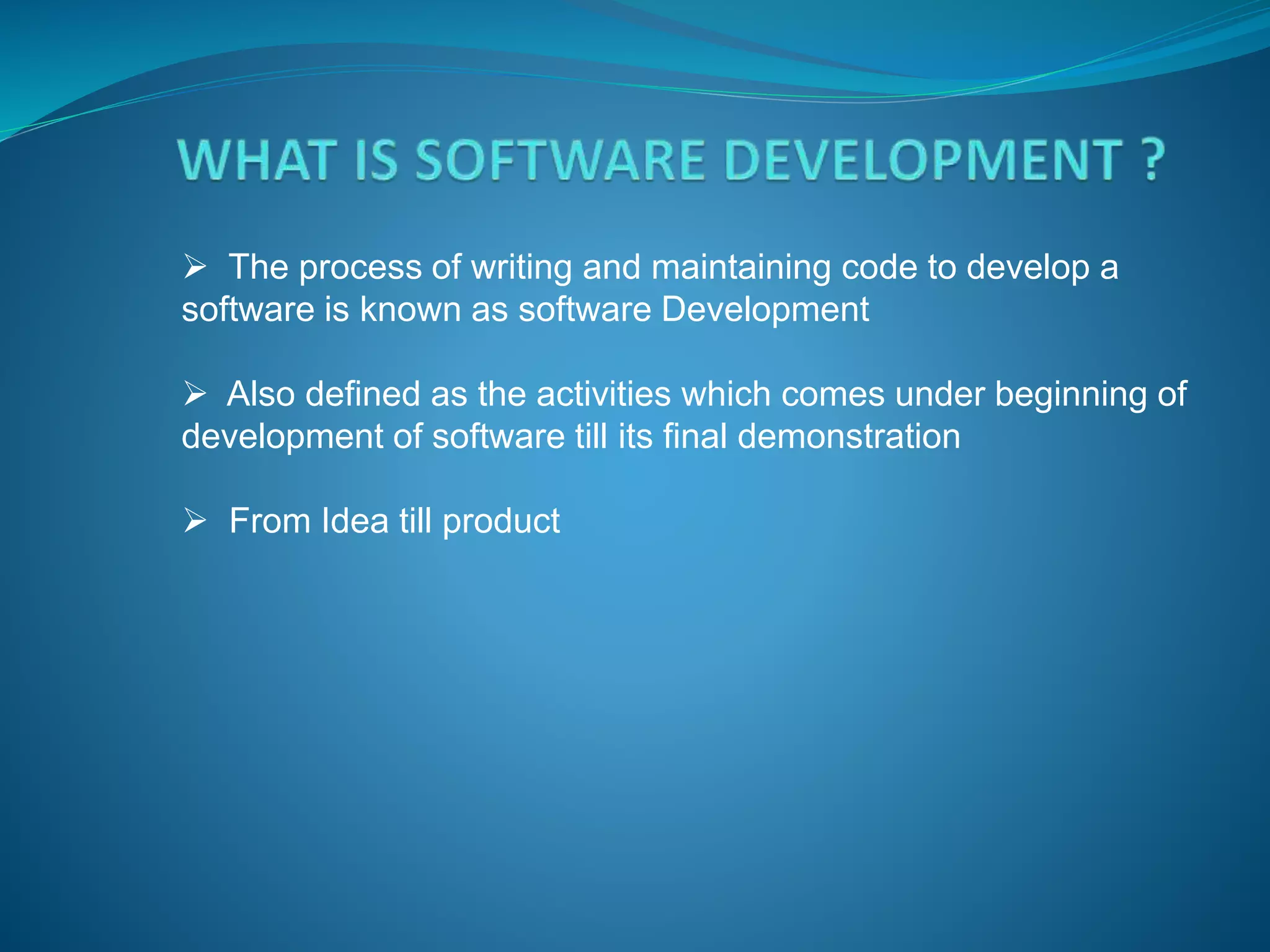 Software Development Course Mahad Ppt