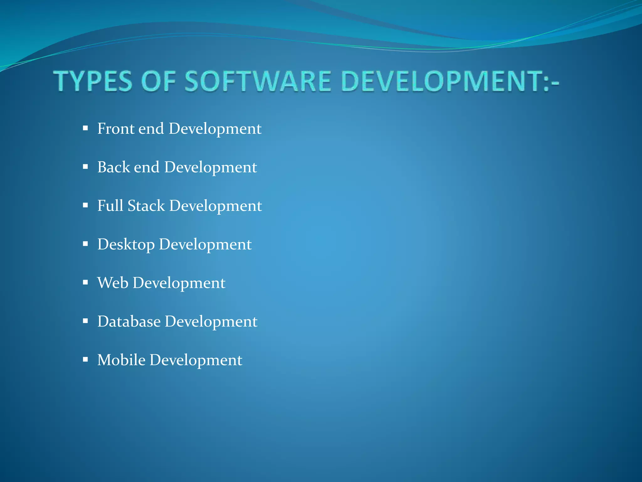 Software Development Course Mahad | PPTX