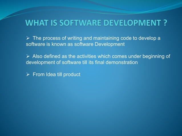 Software Development Course Mahad | PPTX