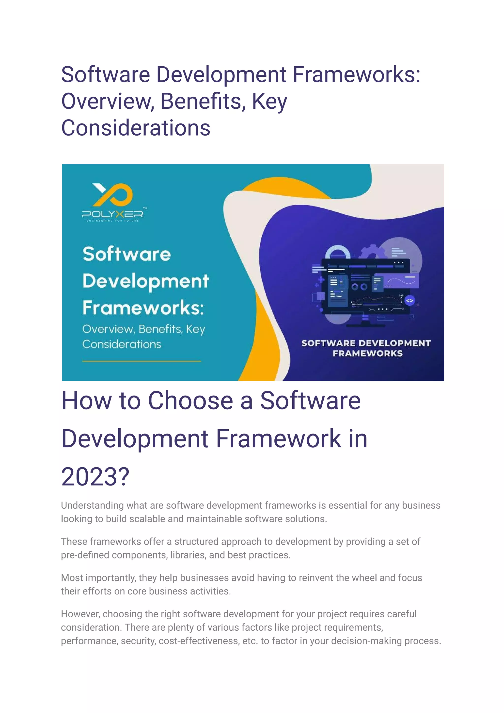 Software Development Frameworks Overview, Benefits, Key Considerations.pdf