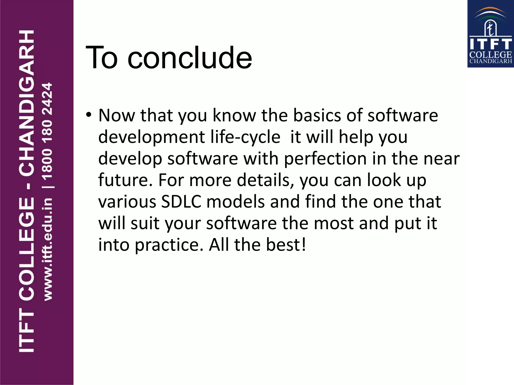 ITFT - Software development life cycle | PDF | Operating Systems ...