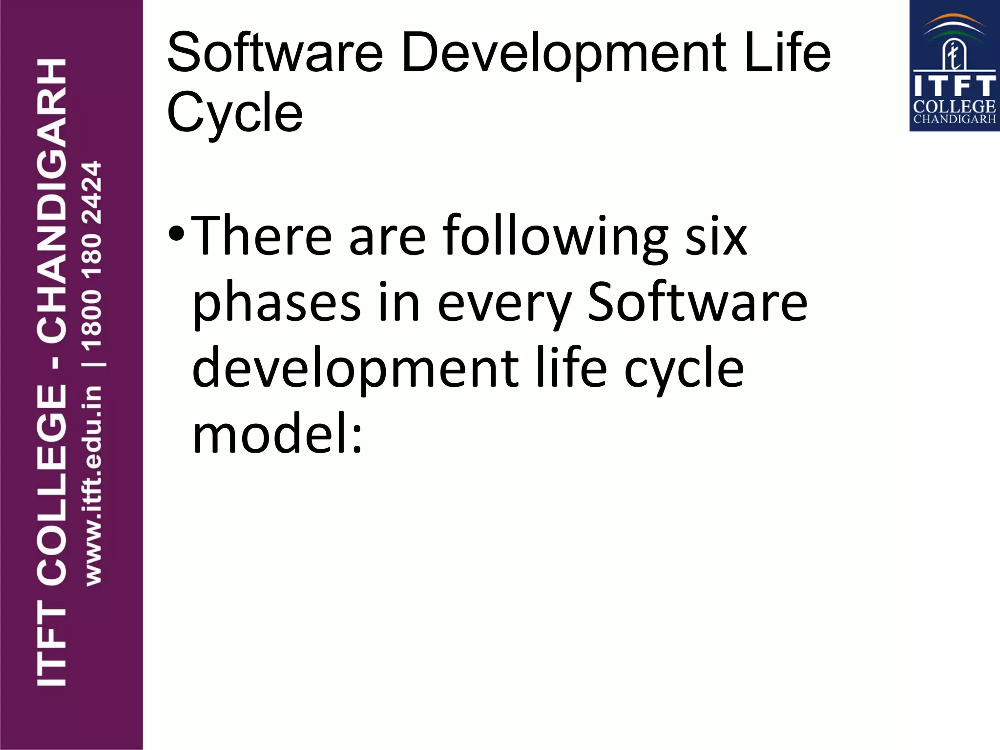 ITFT - Software development life cycle | PDF | Operating Systems | Computer Software and ...