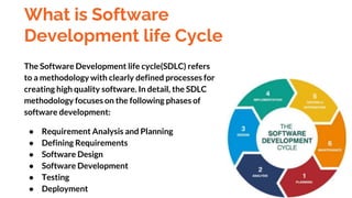 Software development life cycle. | PPT