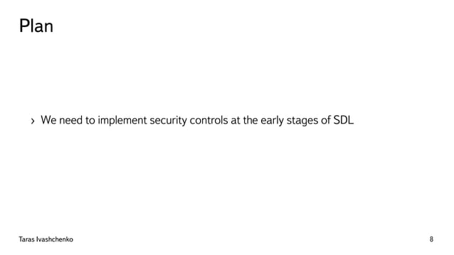Software development lifecycle: final security review and ...