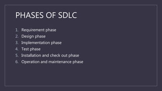 Software development life cycle (SDLC) | PPTX