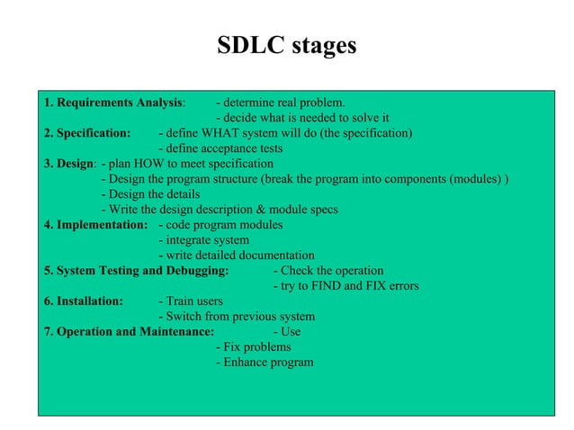 Software Development Life Cycle Testingtypes | PPS