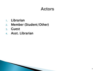 Software Development Methodologies Library Management System (Part-1) | PPT