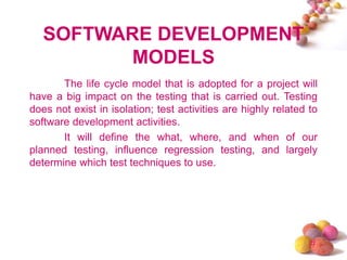 SOFTWARE DEVELOPMENT MODELS | PPT