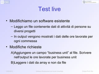 Software development industriale | PPT