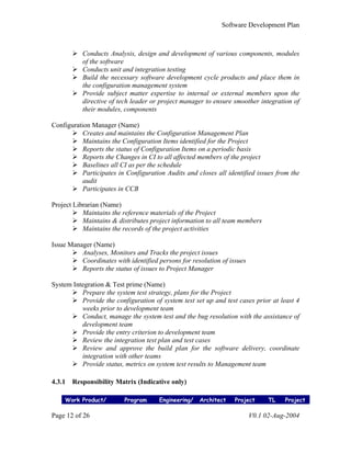 Software Development Plan | PDF