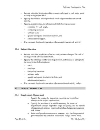 Software Development Plan | PDF