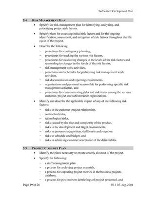 Software Development Plan | PDF