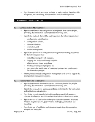 Software Development Plan | PDF