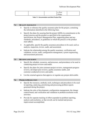 Software Development Plan | PDF