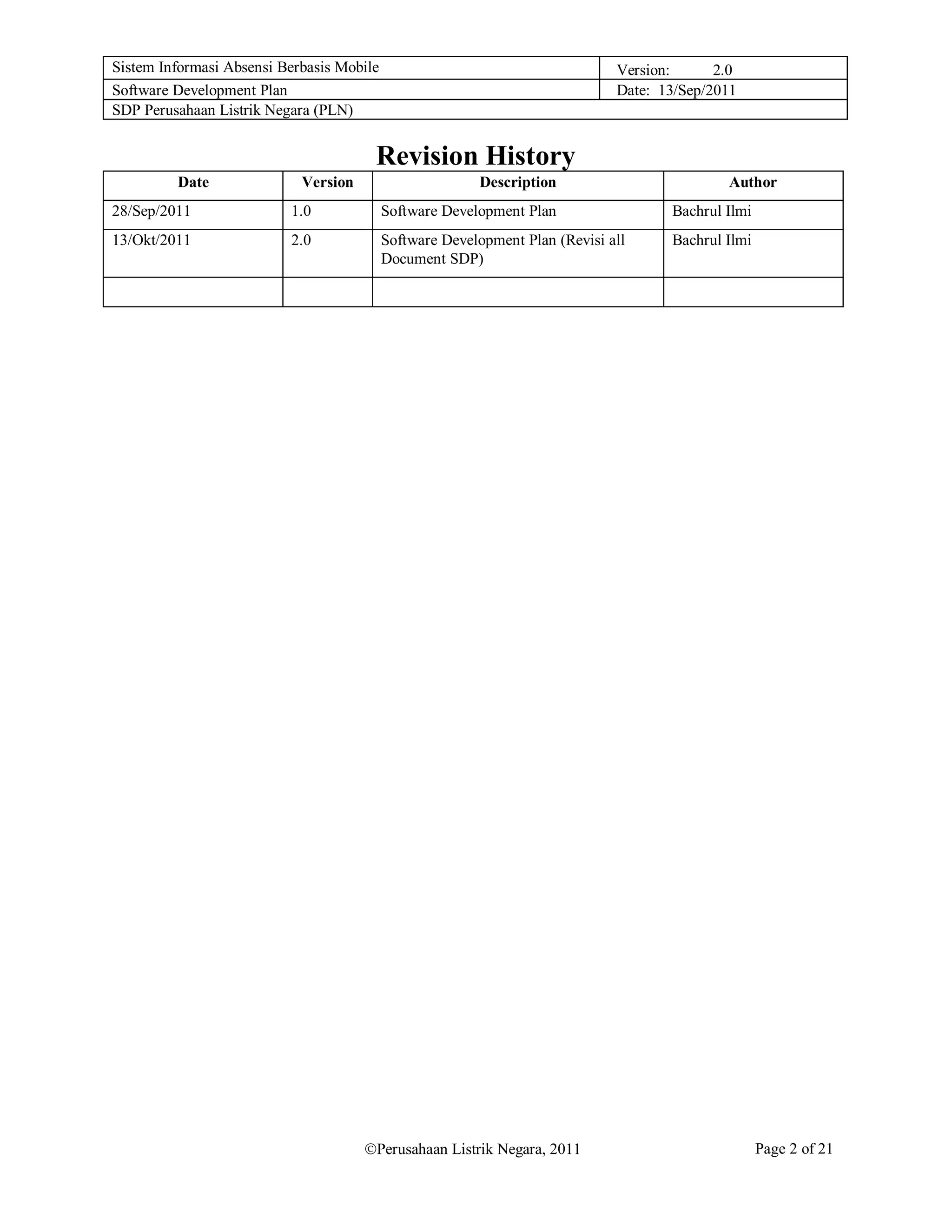 Software development plan siabm | PDF