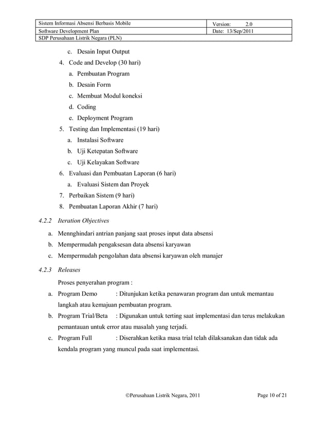 Software development plan siabm | PDF