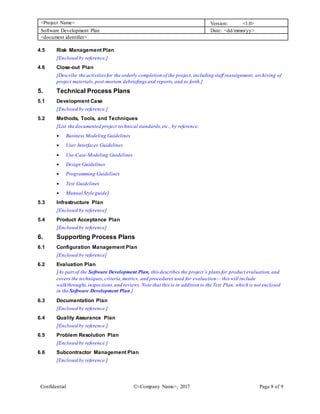 Software development plan template | DOCX