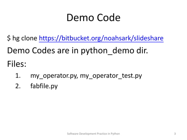 Software development practices in python | PPT