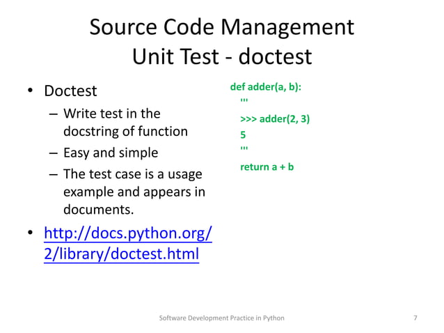 Software development practices in python | PDF | Programming Languages | Computing
