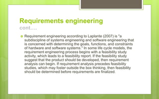 Software Development Process - REQUIREMENTS ANALYSIS / ANALYSIS OF ...
