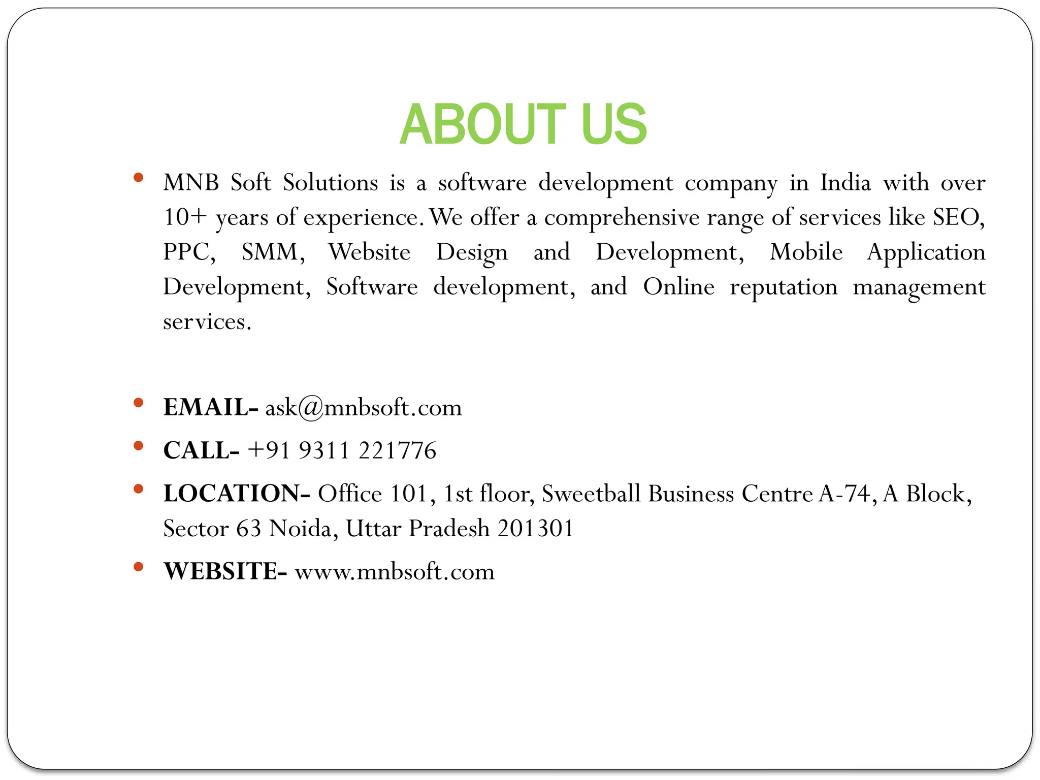 Software Development Services - mnb soft | PPT