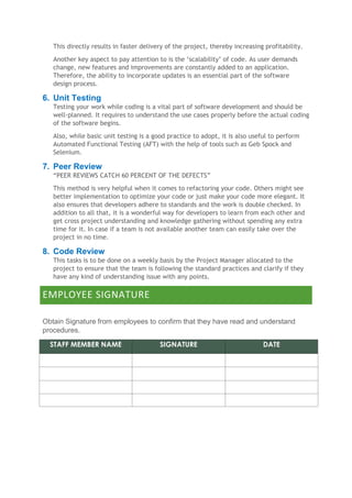 Software Development Standard Operating Procedure | PDF