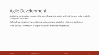 Software development with agile methodologies | PPT