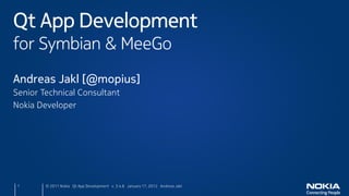 Qt App Development for Symbian & MeeGo - v3.4.6 (17. January 2012) | PPT