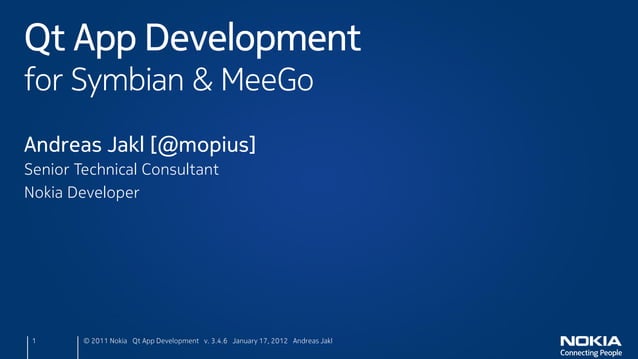 Qt App Development for Symbian & MeeGo - v3.4.6 (17. January 2012) | PPT