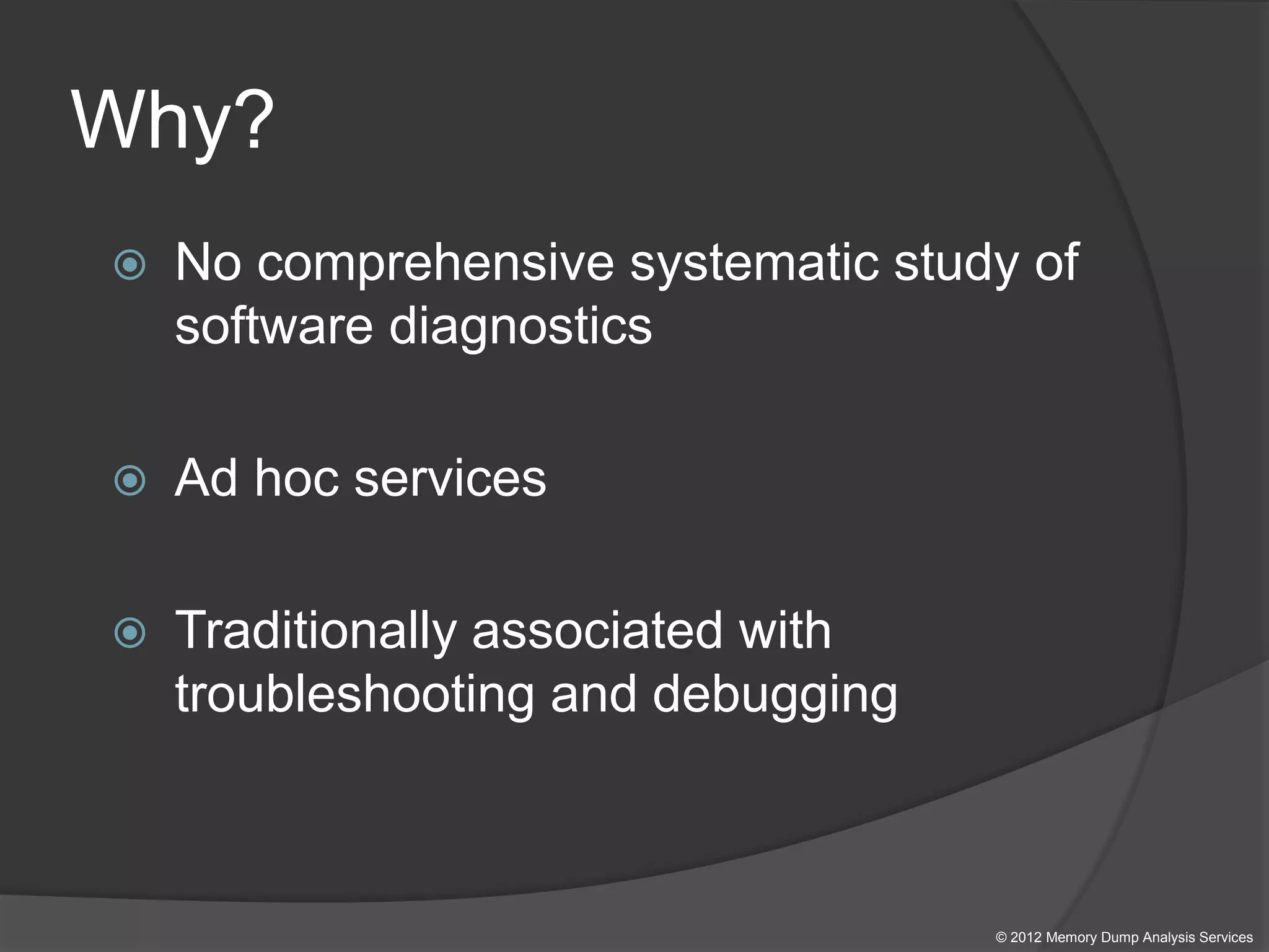 Pattern Driven Software Diagnostics An Introduction Ppt