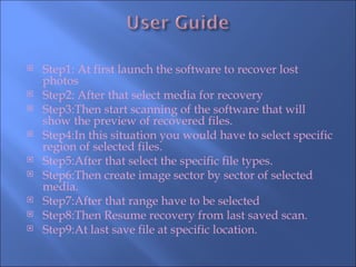 Safely Recover the Lost Videos | PPT