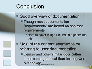 Software documentation | PPT
