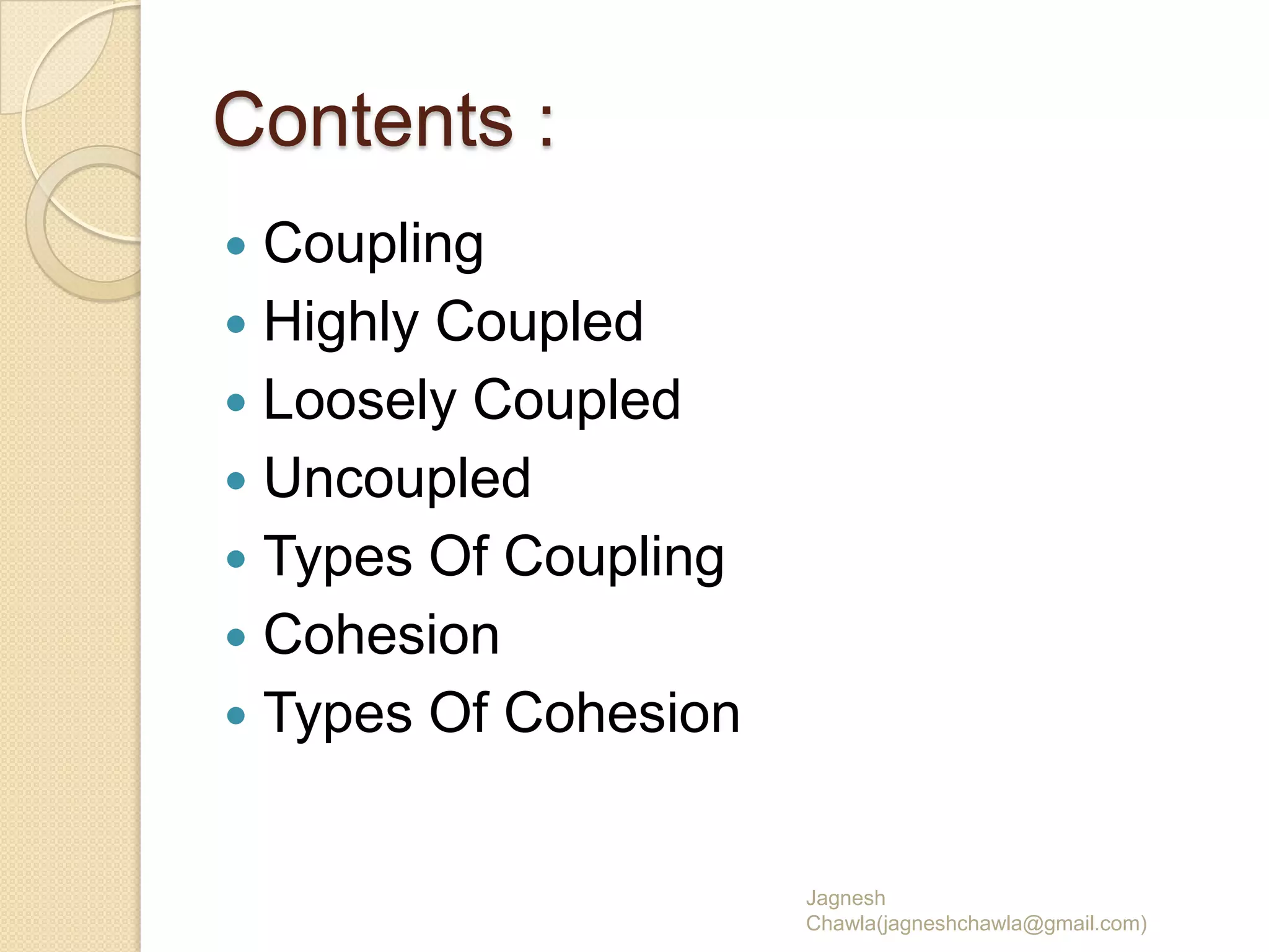 Cohesion And Coupling Pptx Computing Technology And Computing