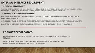 Software Requirements Specification on Pubg Gaming App (SRS on PUBG) | PPTX