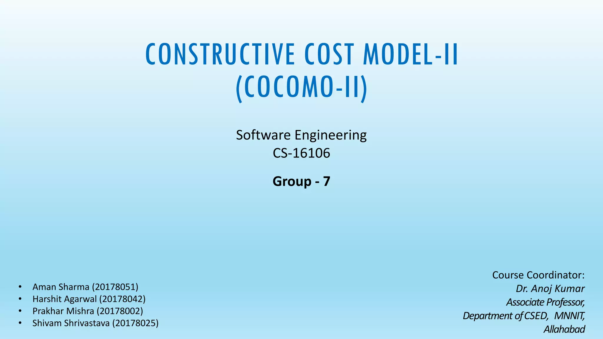 Constructive Cost Model - II (COCOMO-II) | PDF