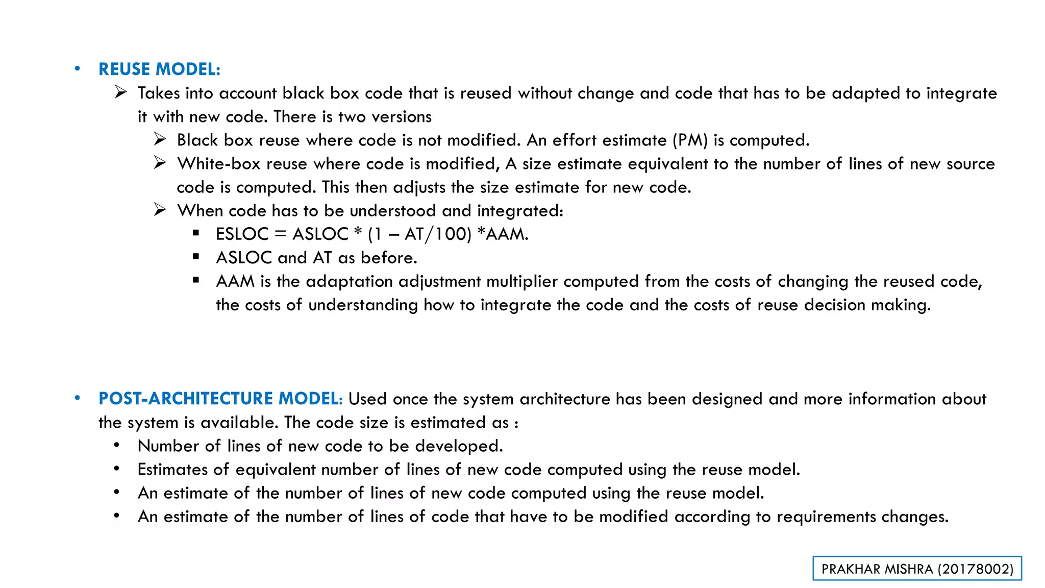 Constructive Cost Model - II (COCOMO-II) | PDF