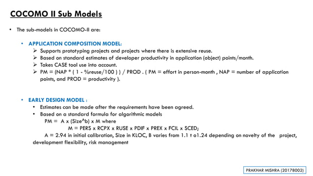 Constructive Cost Model - II (COCOMO-II) | PDF