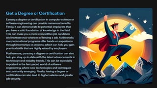 Steps To Become A Software Engineer | PPTX | Technology & Computing