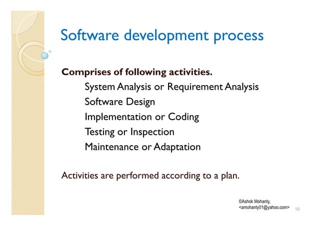 software development, process model, requirement engineering, srs ...