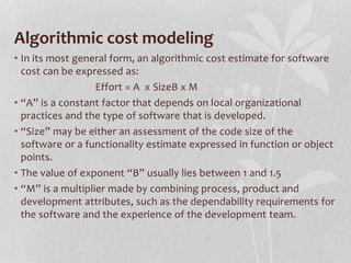 Software Cost Estimation | PPTX