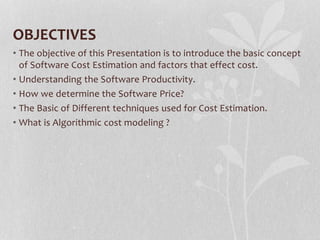 Software Cost Estimation | PPTX