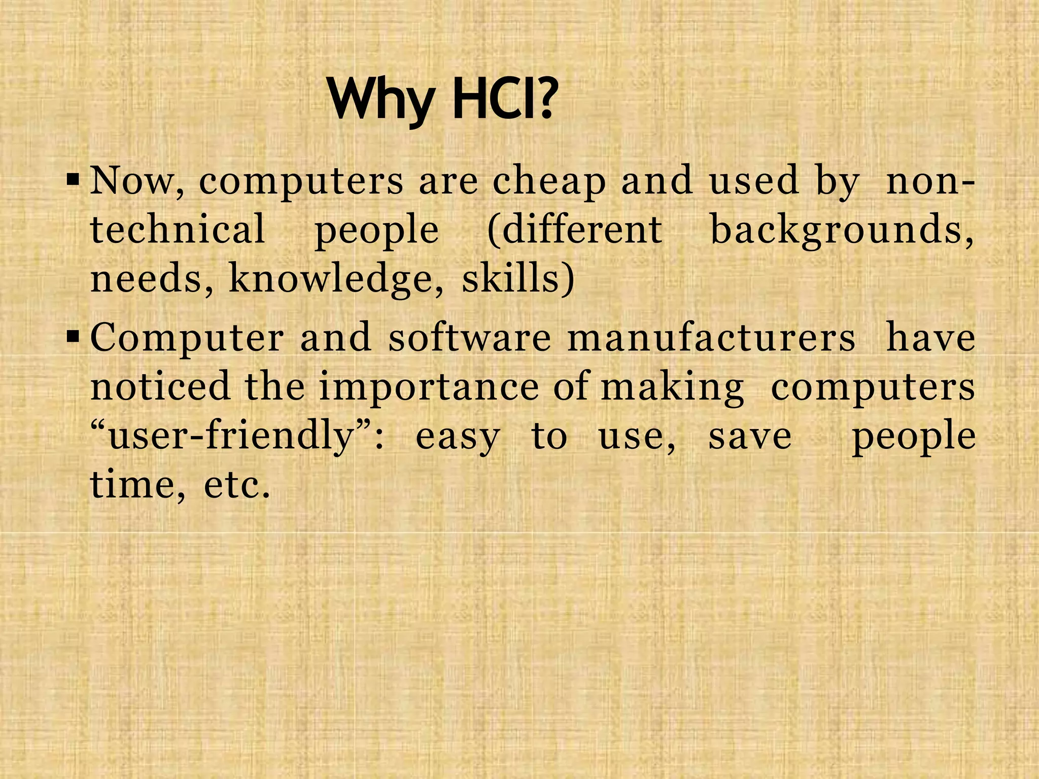 Human Computer Interaction | PPT