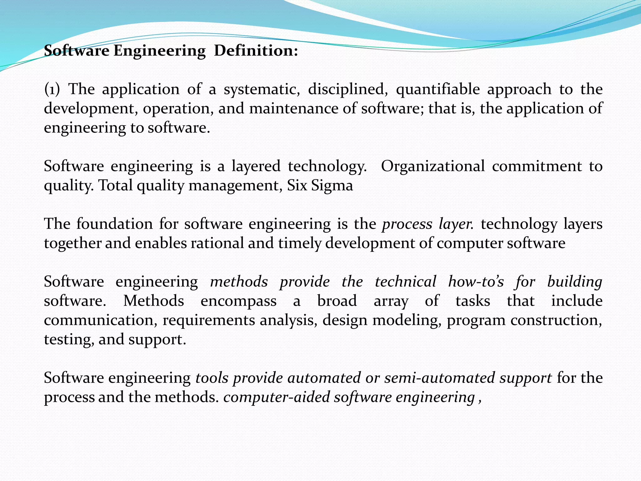 Software engineering | PPTX | Computer Software and Applications | Computing