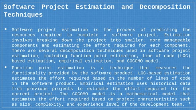 Software Metrics, Project Management and Estimation | PPTX | Web Development | Internet