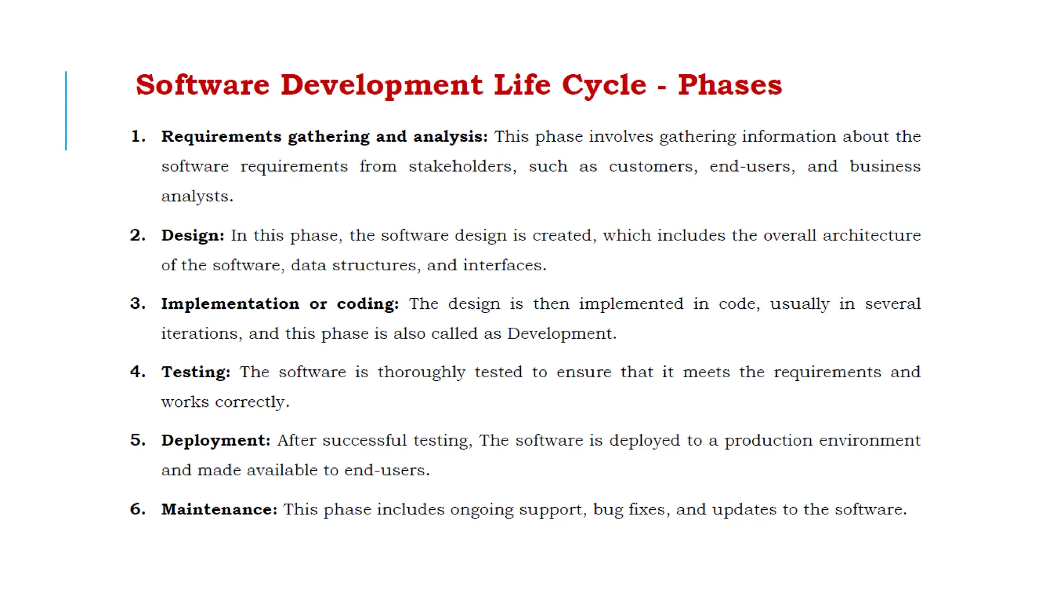 Software Engineering - Software Development Life Cycle | PPTX