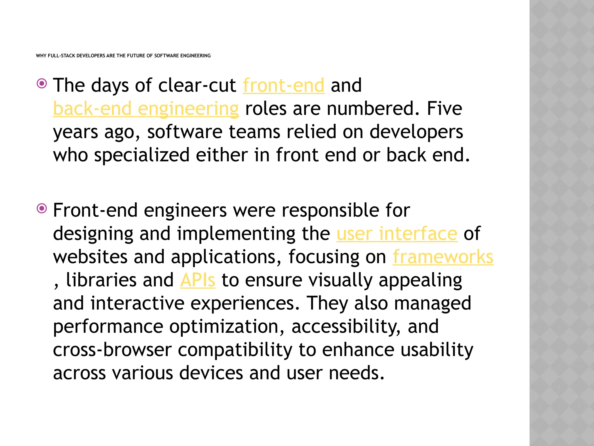 Software engineering | Full stack devlopment | PPT