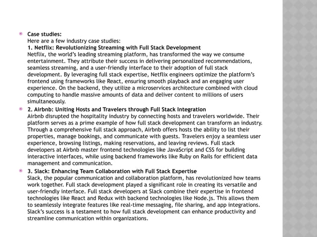 Software engineering | Full stack devlopment | PPT